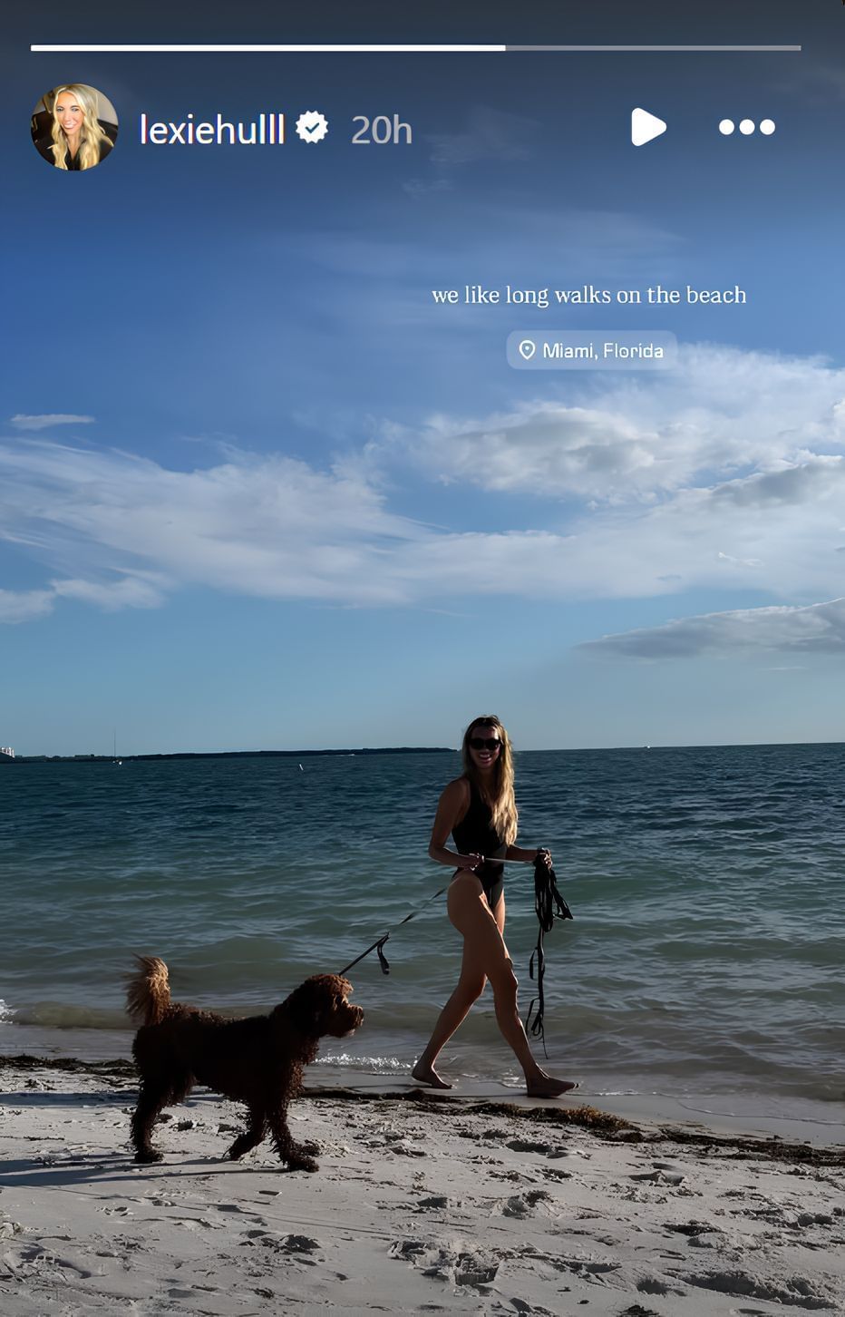 Lexie Hull: Fever's Lexie Hull rocks stylish outfit as she goes for dog walk on the beach