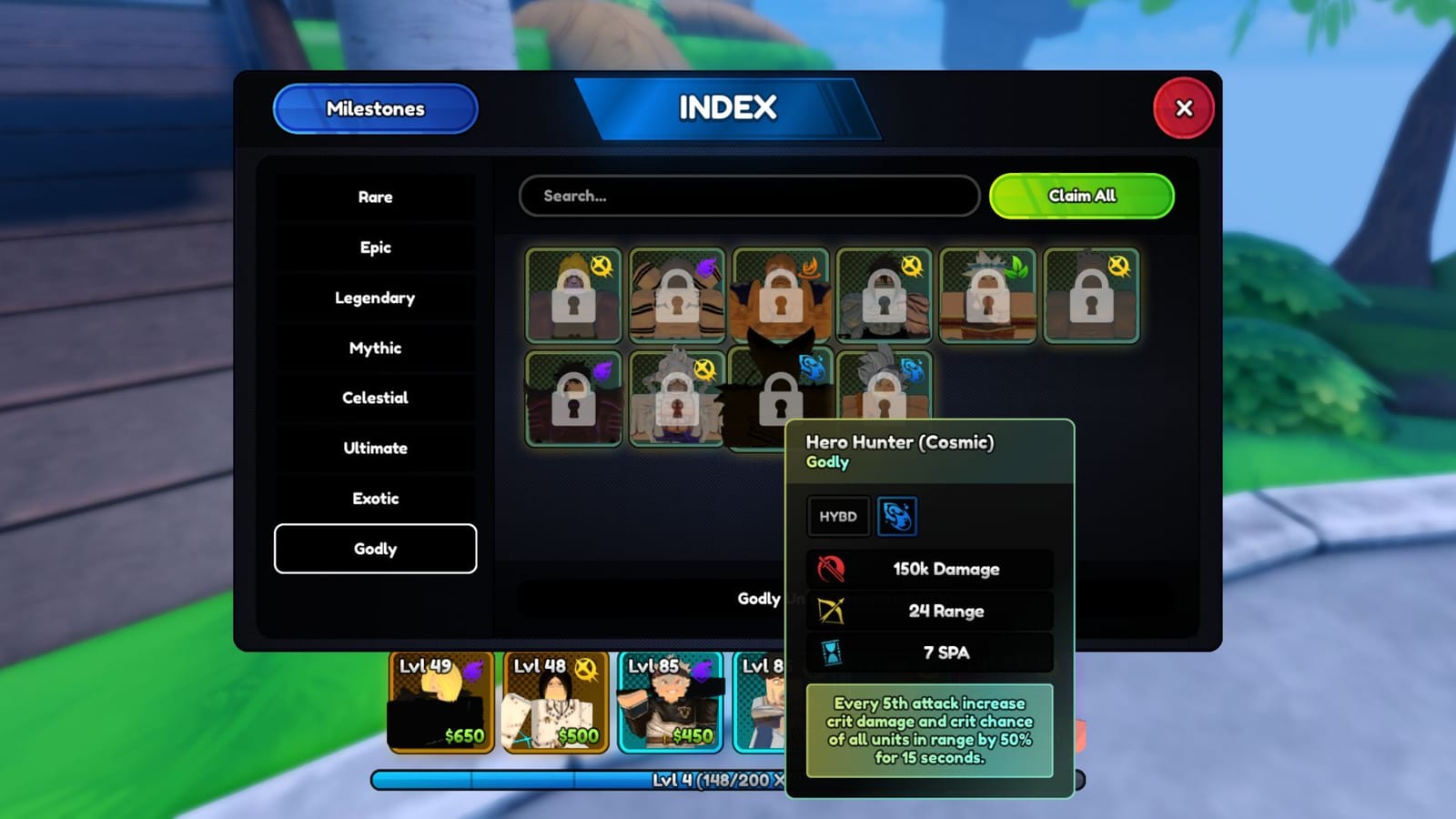 How to get Hero Hunter (Cosmic) in Anime Last Stand