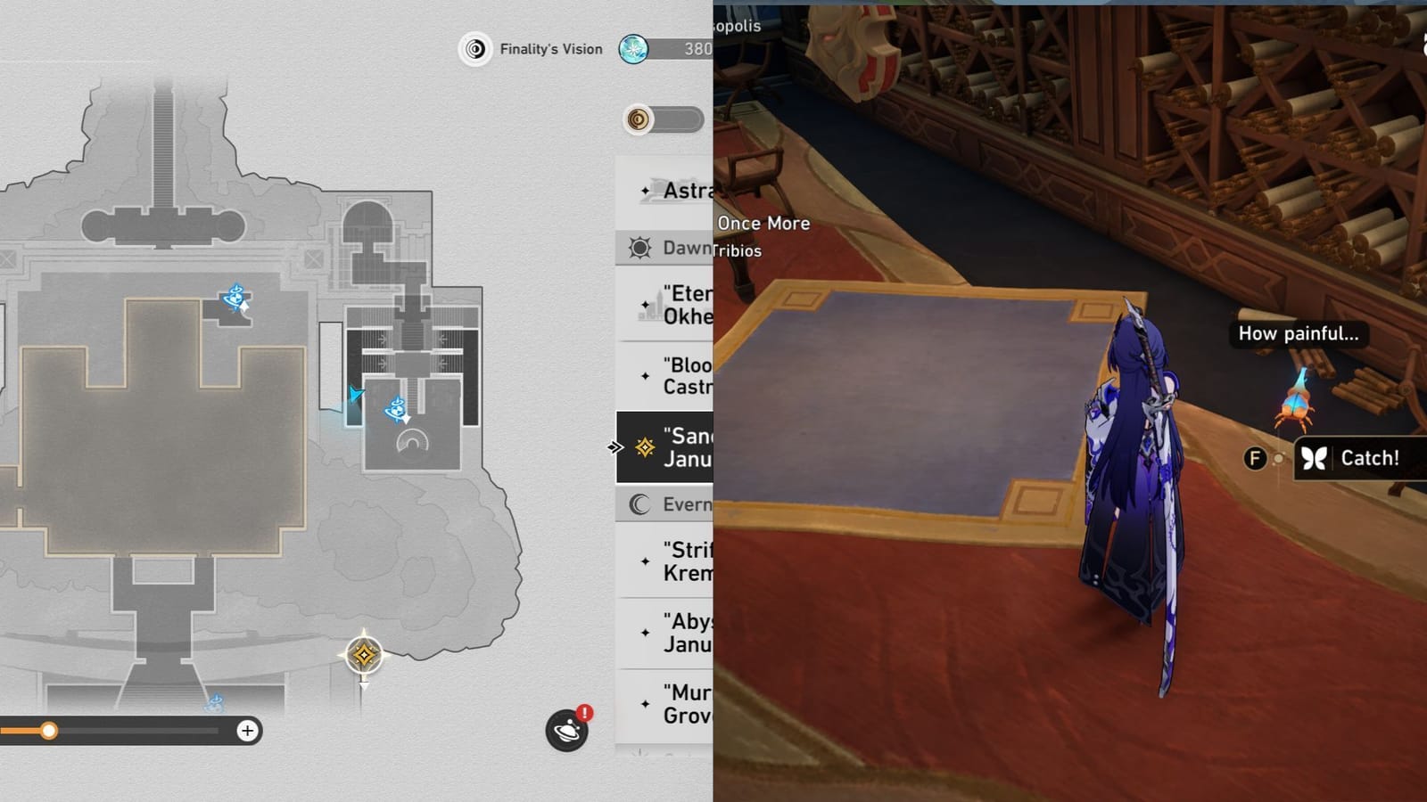 Honkai Star Rail Sanctum of Prophecy Janusopolis Nymph locations