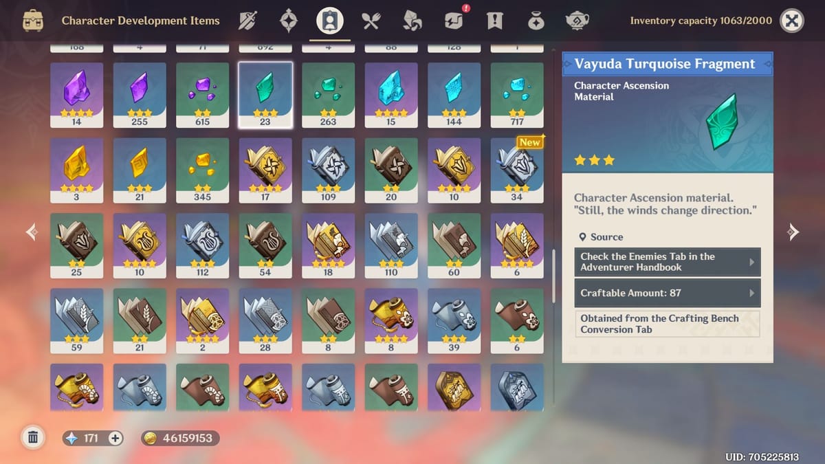 Genshin Impact Ifa ascension materials