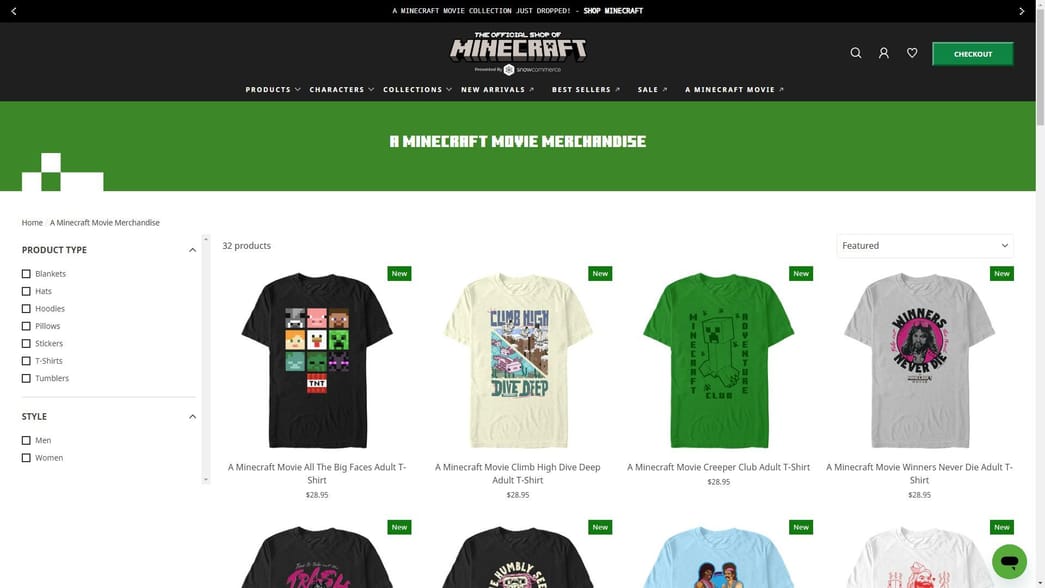Mojang reveals A Minecraft Movie merchandise ahead of film's release