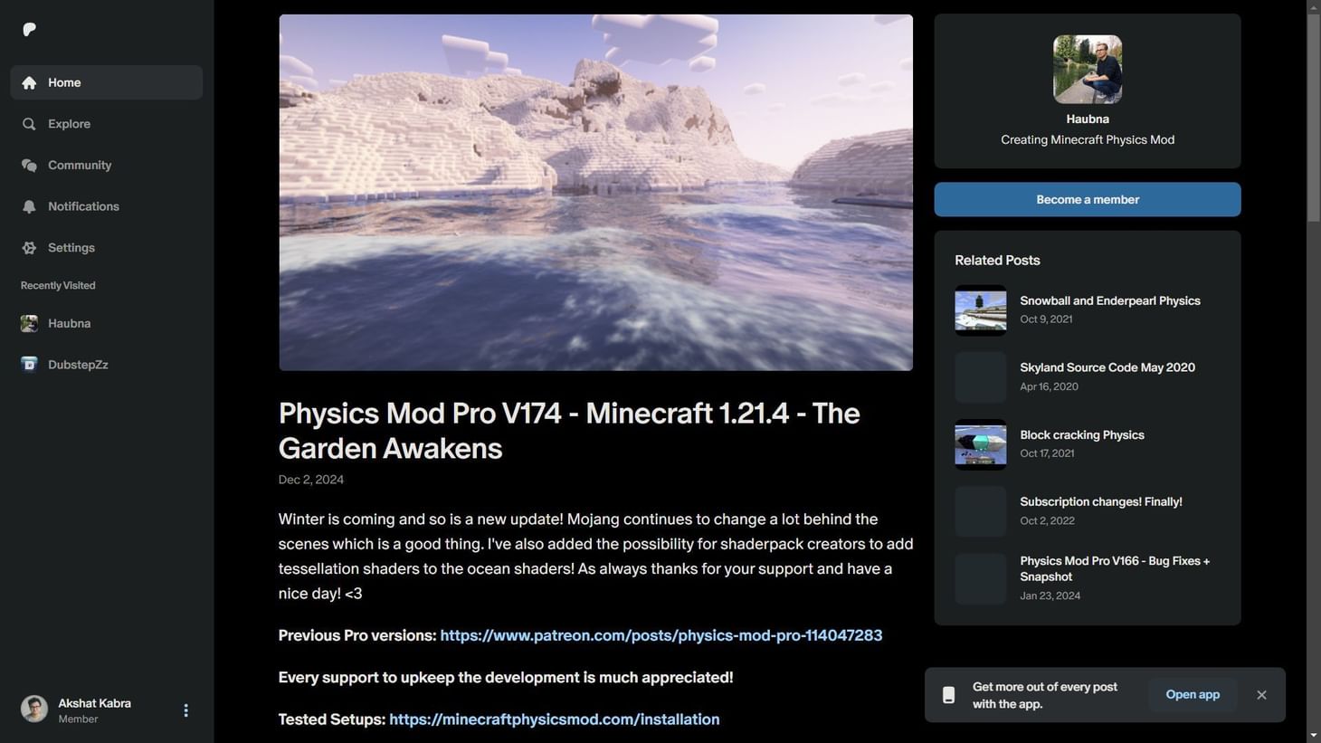 Minecraft Physics mod guide