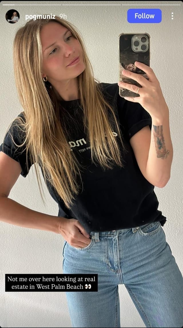 Actor-turned-racer Frankie Muniz's wife Paige rocks a classic black tee ...