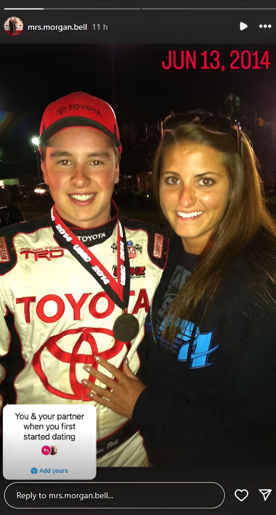 Christopher Bell's wife Morgan takes a trip down the memory lane ...