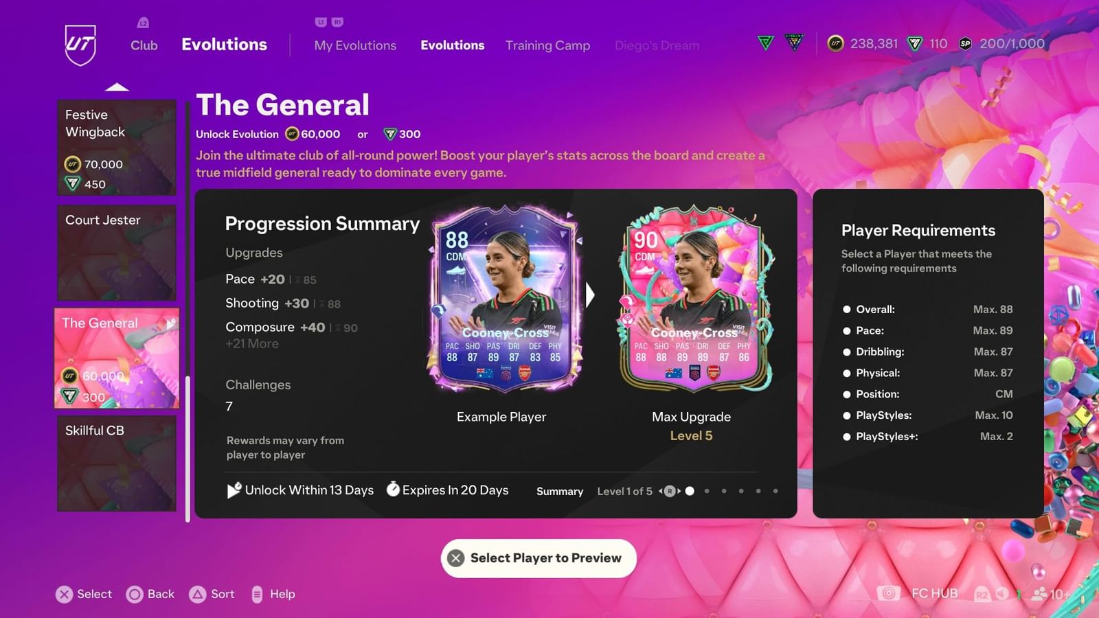 EA FC 25 The General Evolution guide: Best players to use, all upgrades, requirements, and more