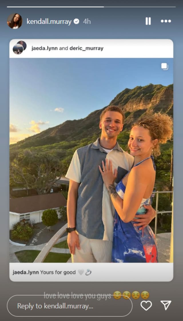 Harper Murray's sister Kendall reacts to brother Deric and his ...