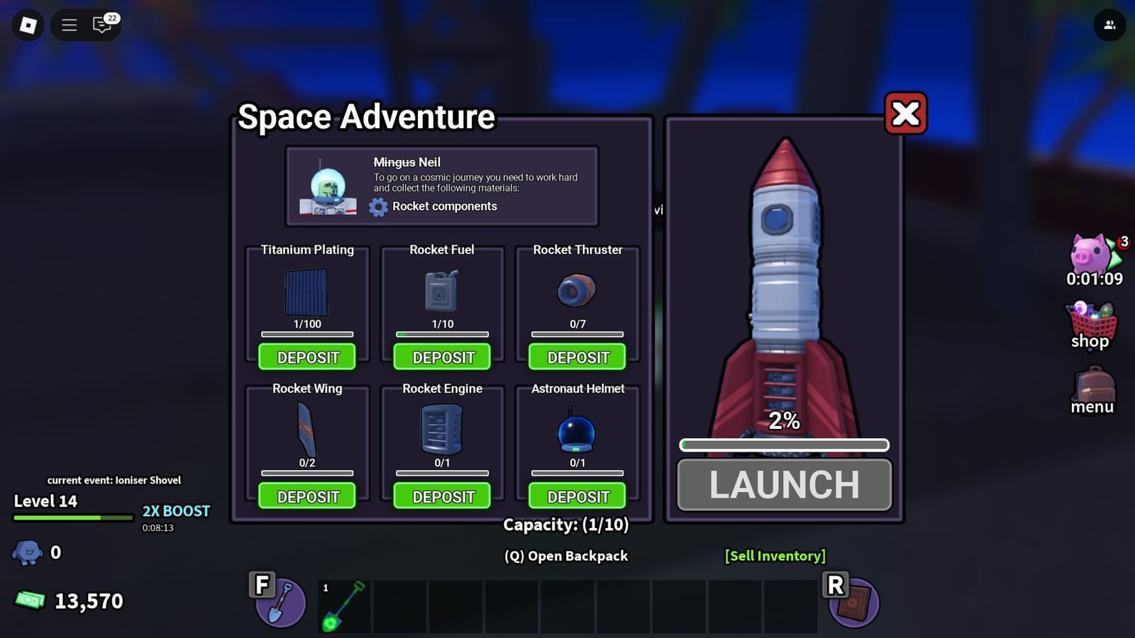 Dig It Space event guide: New island, shovels, mounts, and more