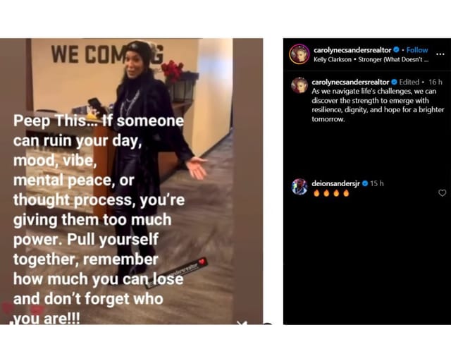Carolyne Chambers: Deion Sanders Jr. shows love to mom Carolyne ...