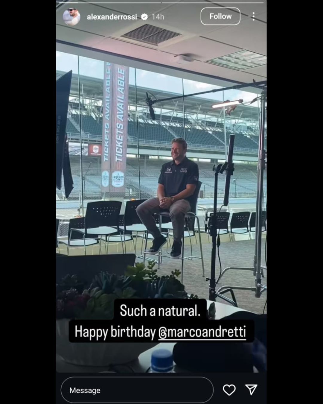 Marco Andretti: Alexander Rossi wishes Marco Andretti a happy birthday ...