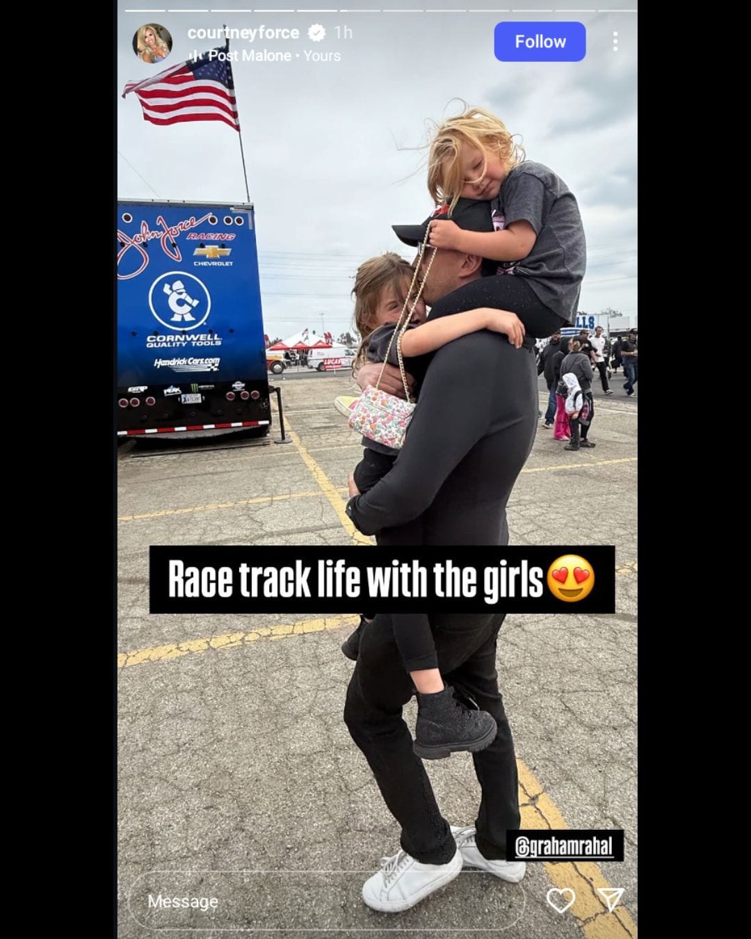 Graham Rahal: Former drag racer Courtney Force captures a glimpse of ...