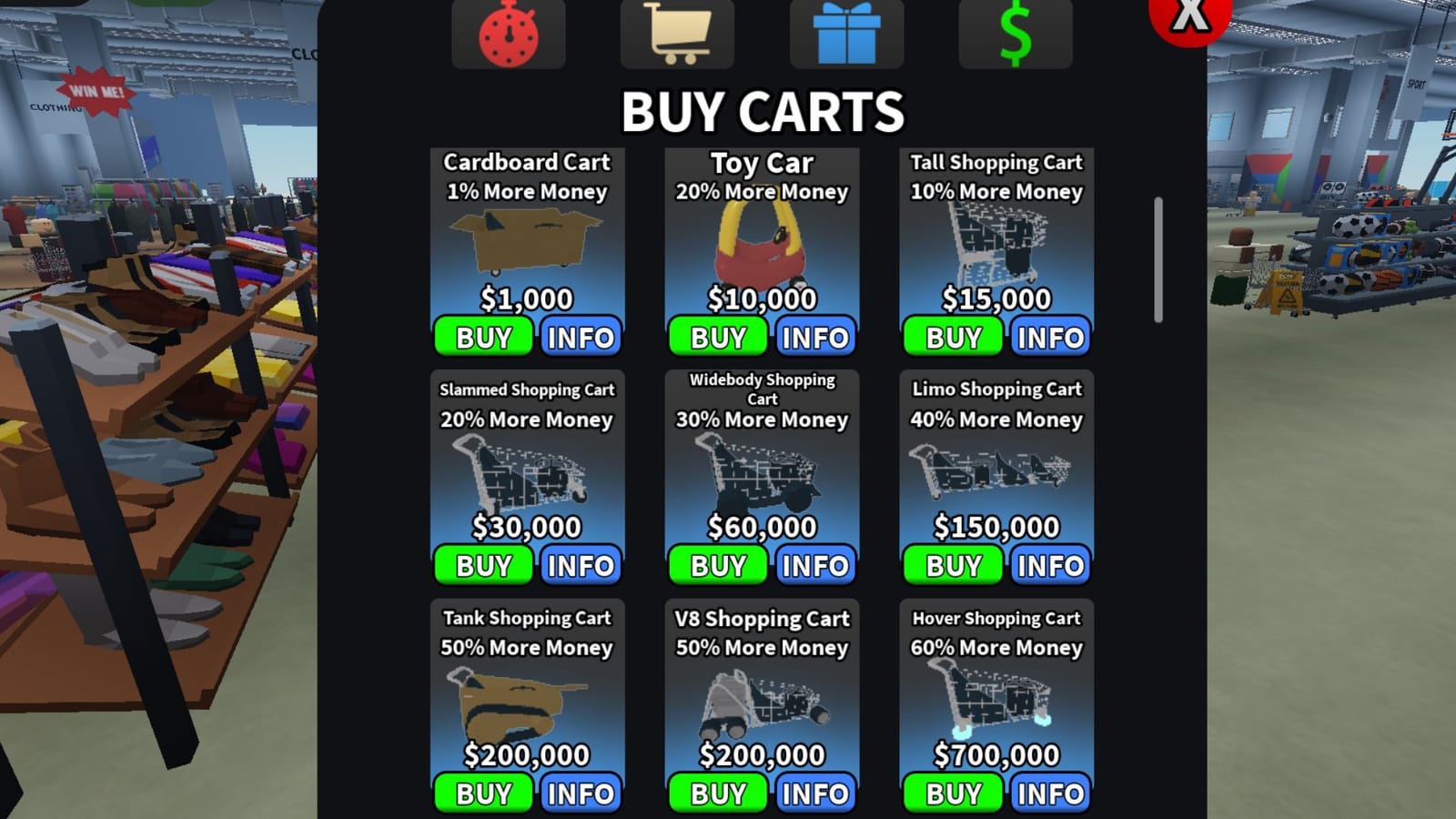 Drift Carts codes