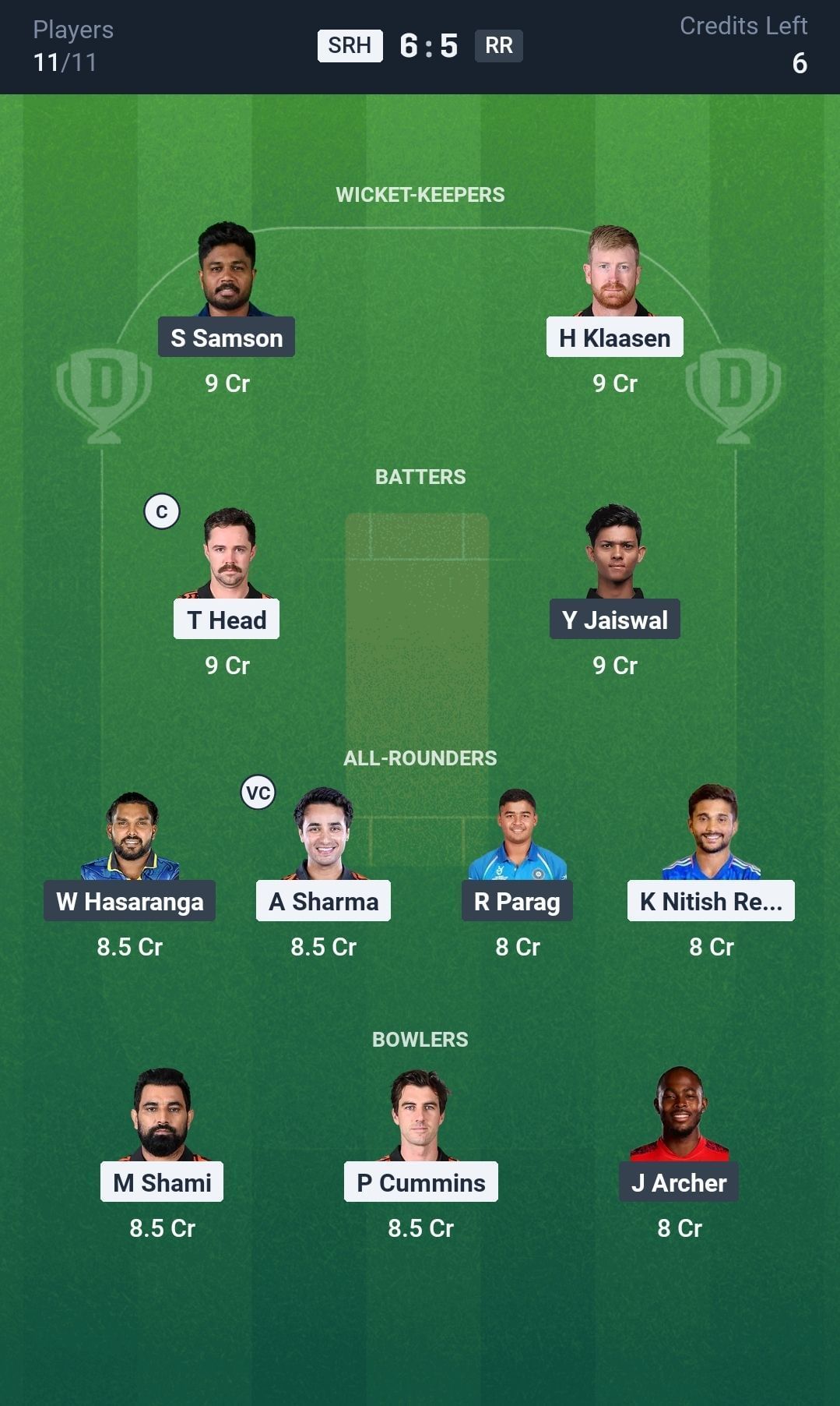 Dream11: SRH vs RR Dream11 Prediction: Fantasy Cricket Tips, Today's Playing 11 and Pitch Report ...