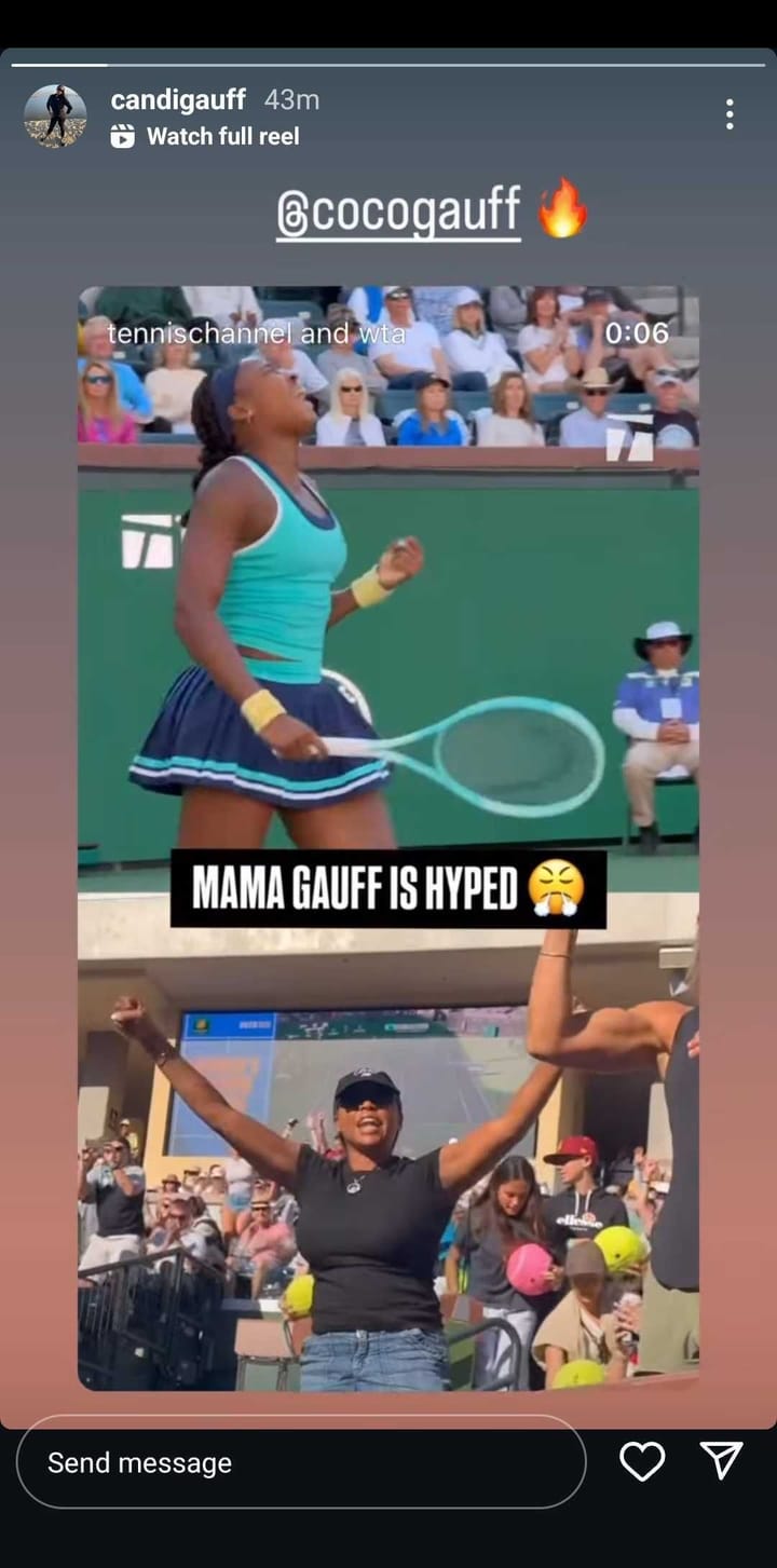 WATCH: Coco Gauff & mother Candi mirror each other with hyped-up ...