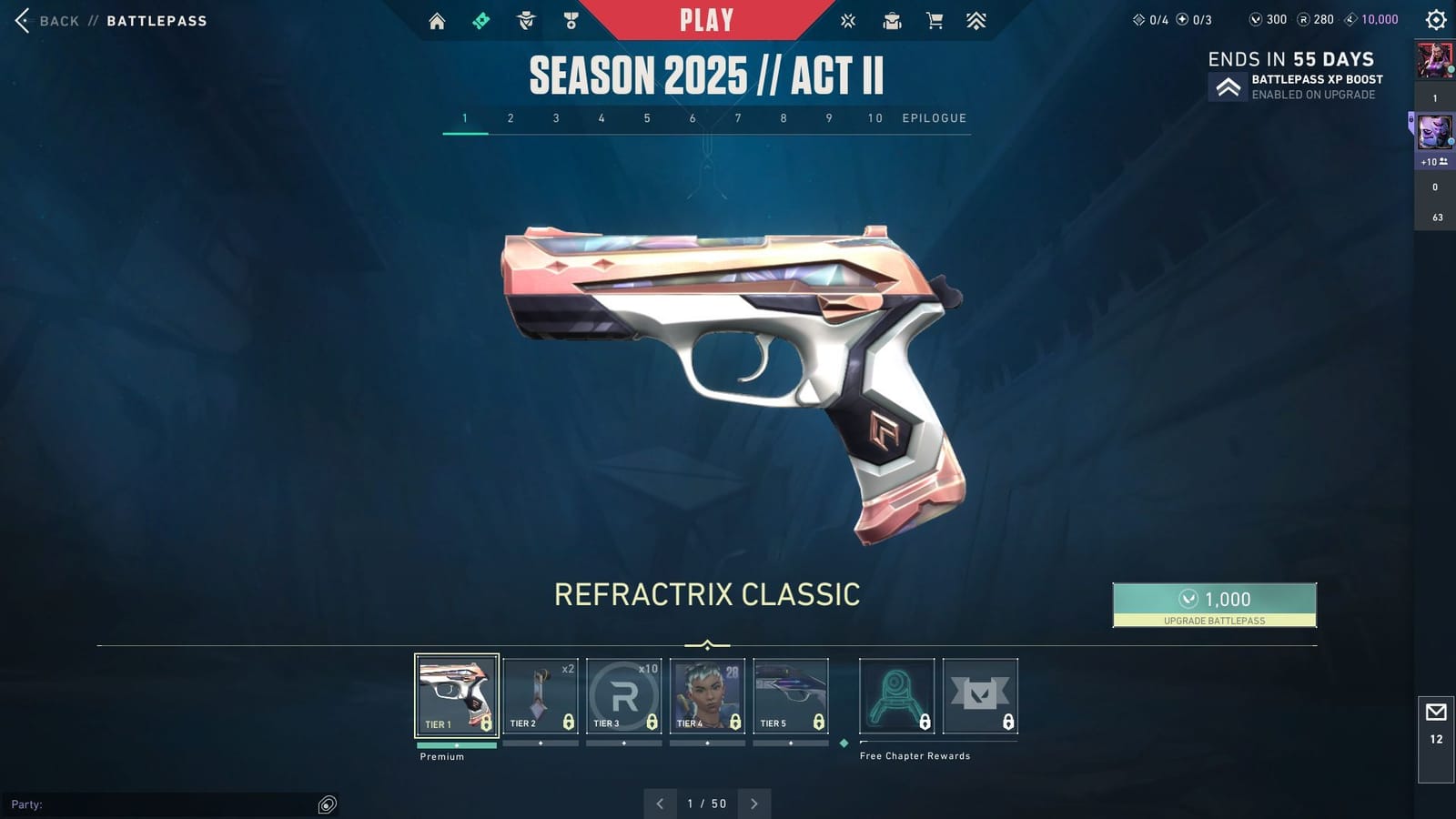 Valorant Season 2025 Act 2: All Battlepass tiers and rewards