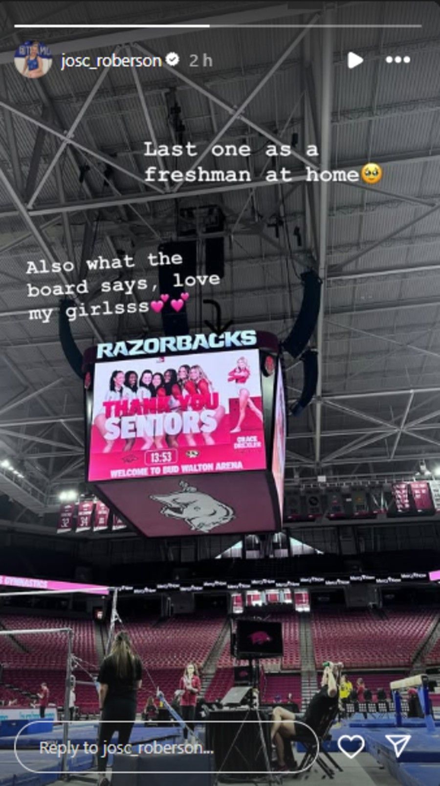 Joscelyn Roberson gets emotional after making last appearance as ...