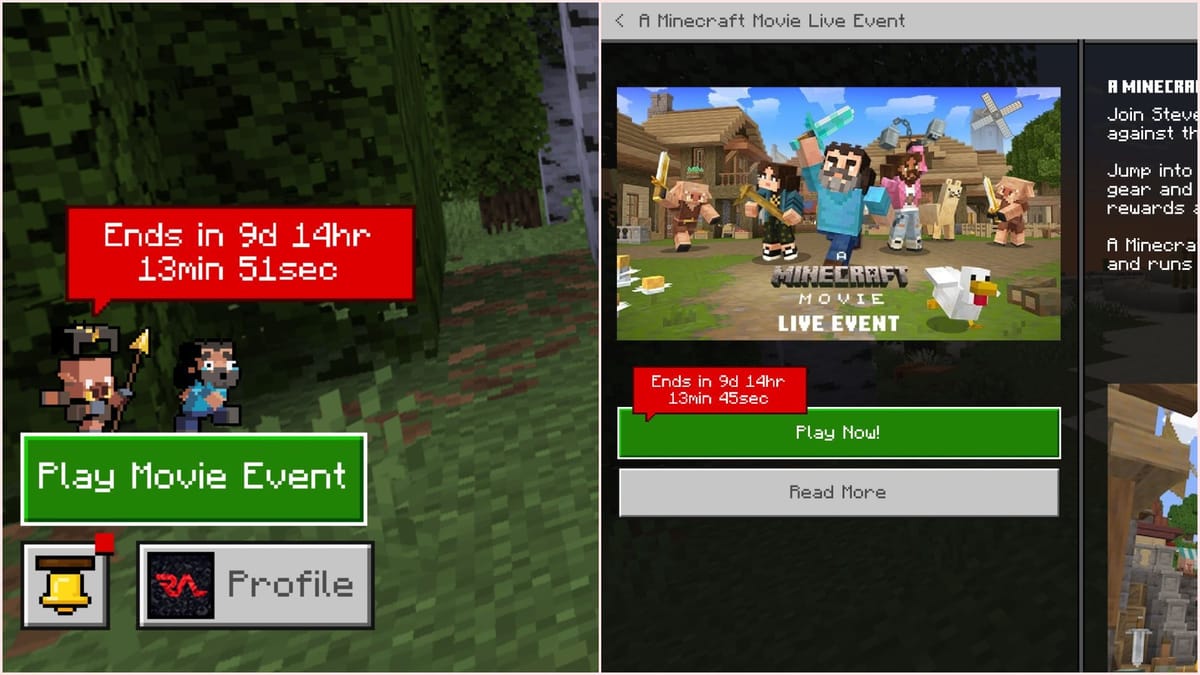 How to get hot lava chicken in A Minecraft Movie live event