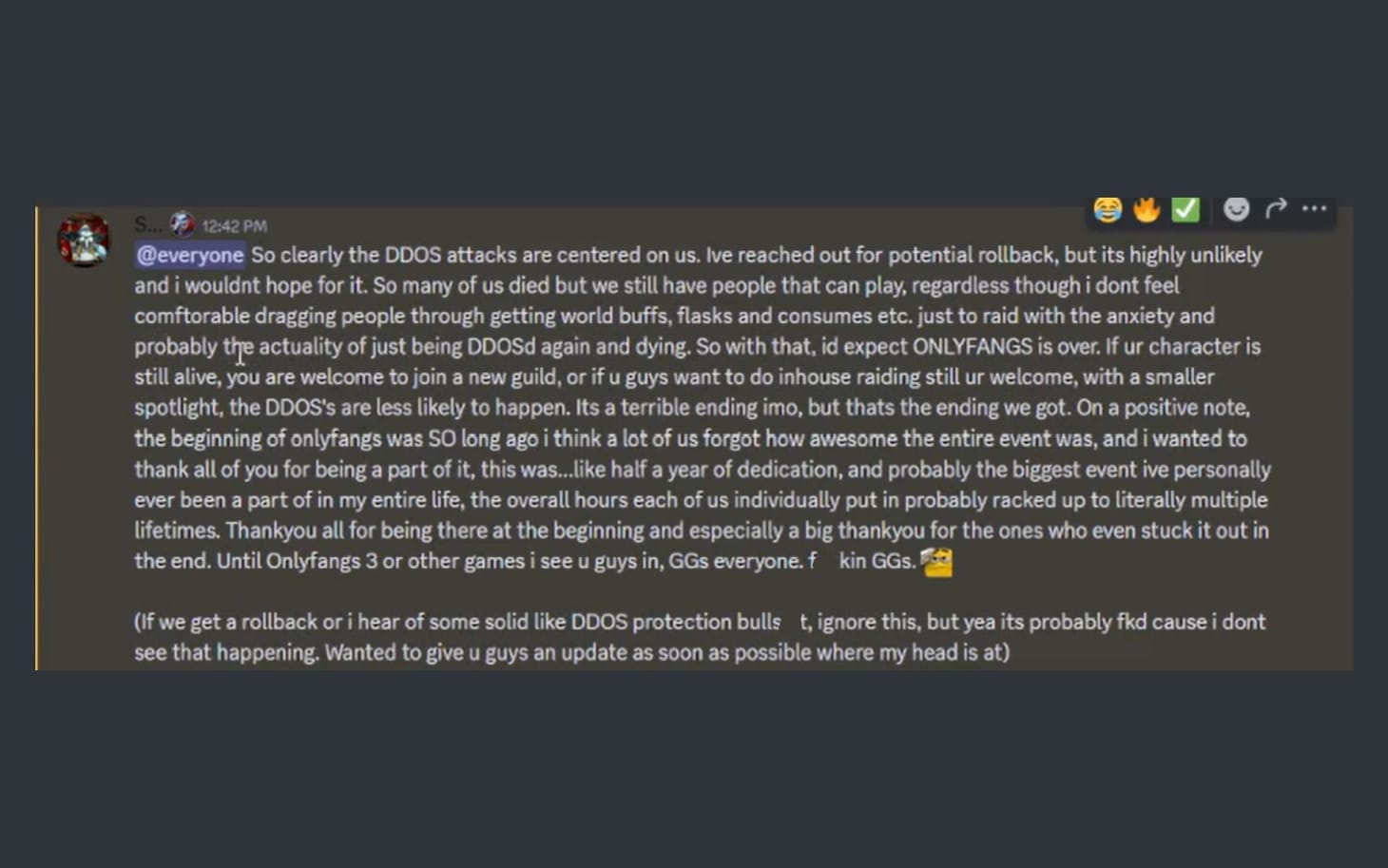 Sodapoppin announces the end of OnlyFangs WoW Classic Hardcore guild ...