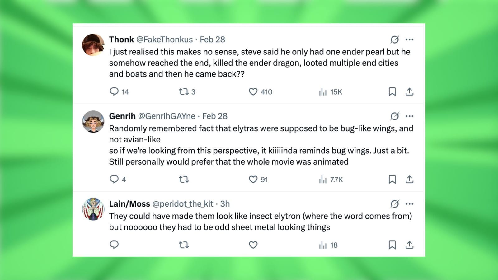 "the elytra looks god awful": Fans disappointed by elytra's appearance ...