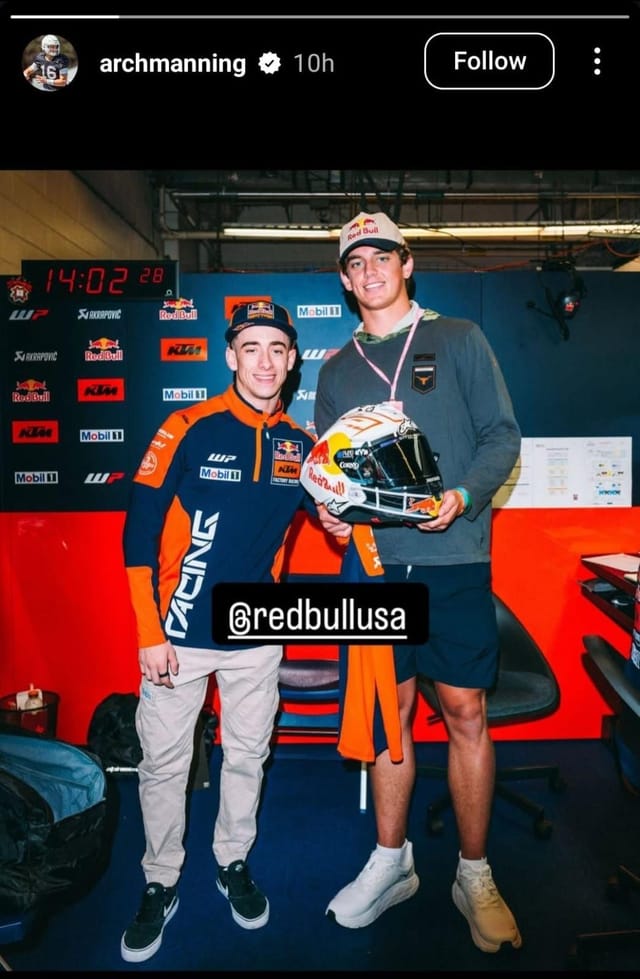 MotoGP meets College Football: Red Bull signee Arch Manning receives classy present from Pedro ...