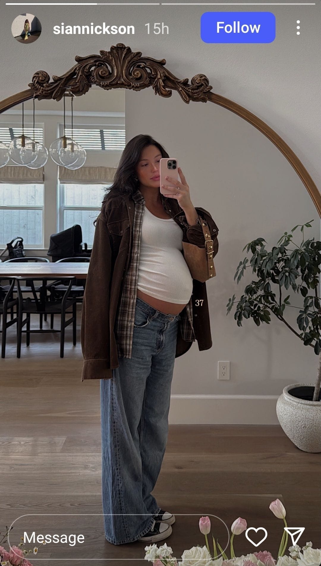 Adrian Kempe’s wife Sian flaunts baby bump in stunning casual fit as ...