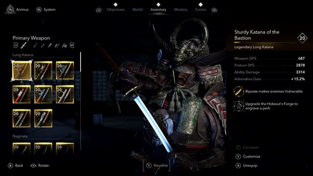Yasuke weapon: Yasuke weapon tier list in Assassin's Creed Shadows
