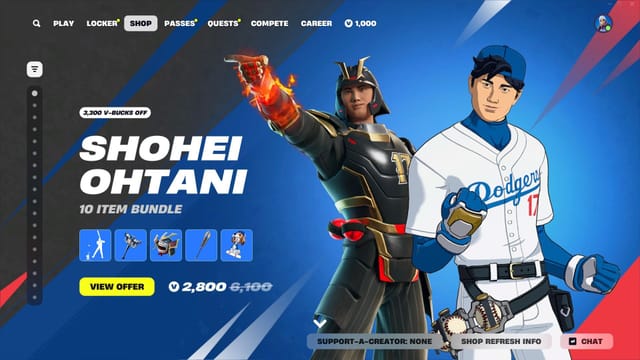 How to get the Shohei Ohtani skin in Fortnite