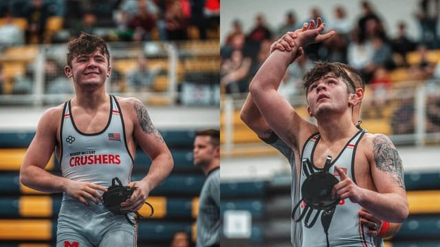 Bo Bassett makes his feelings known after winning PIAA State Wrestling ...