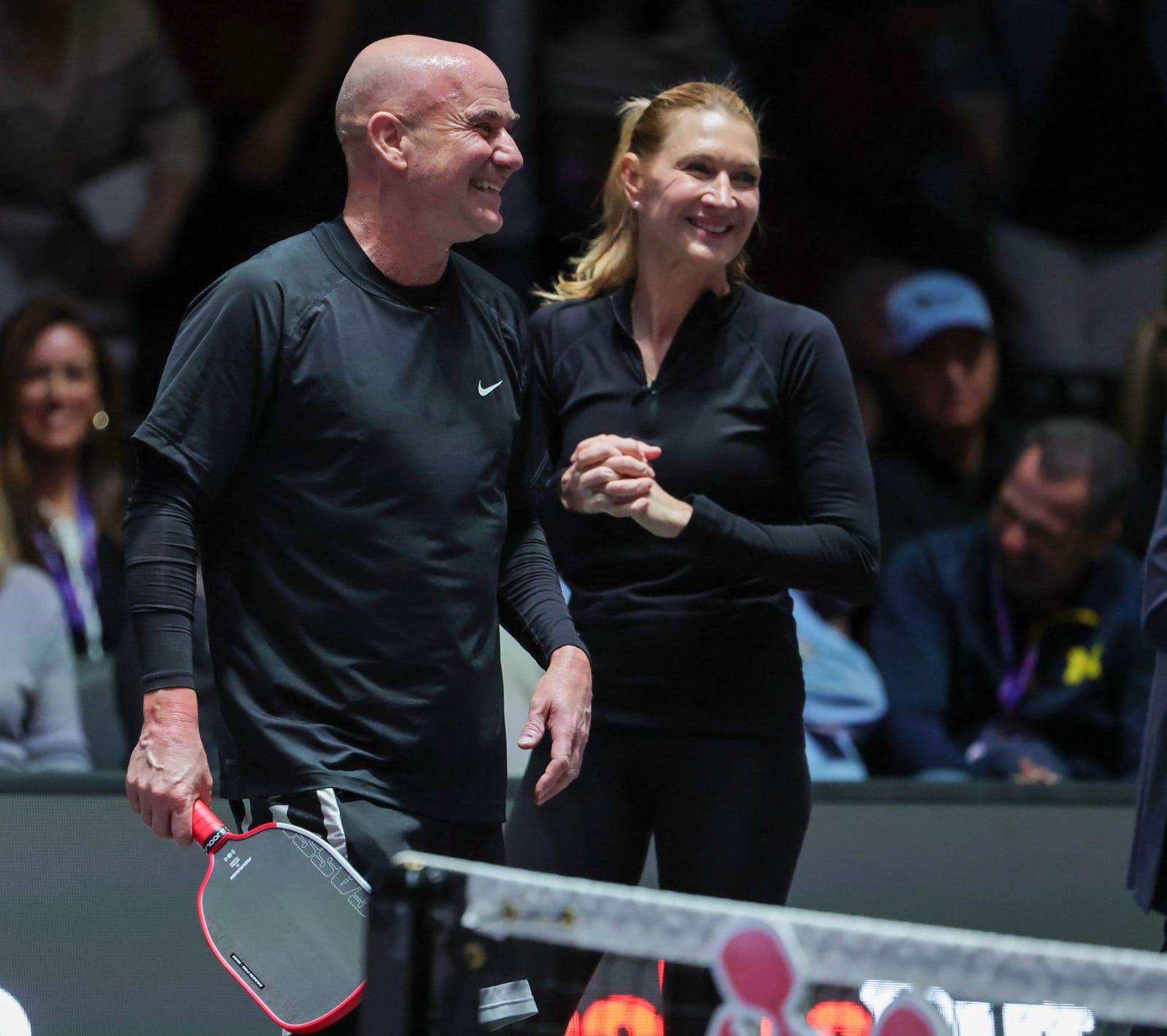 Andre Agassi adorably welcomes wife Steffi Graf with a kiss during ...