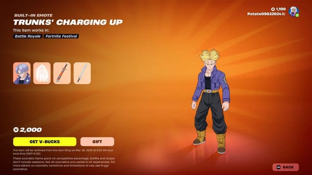 How to get the Trunks (Dragon Ball) skin in Fortnite