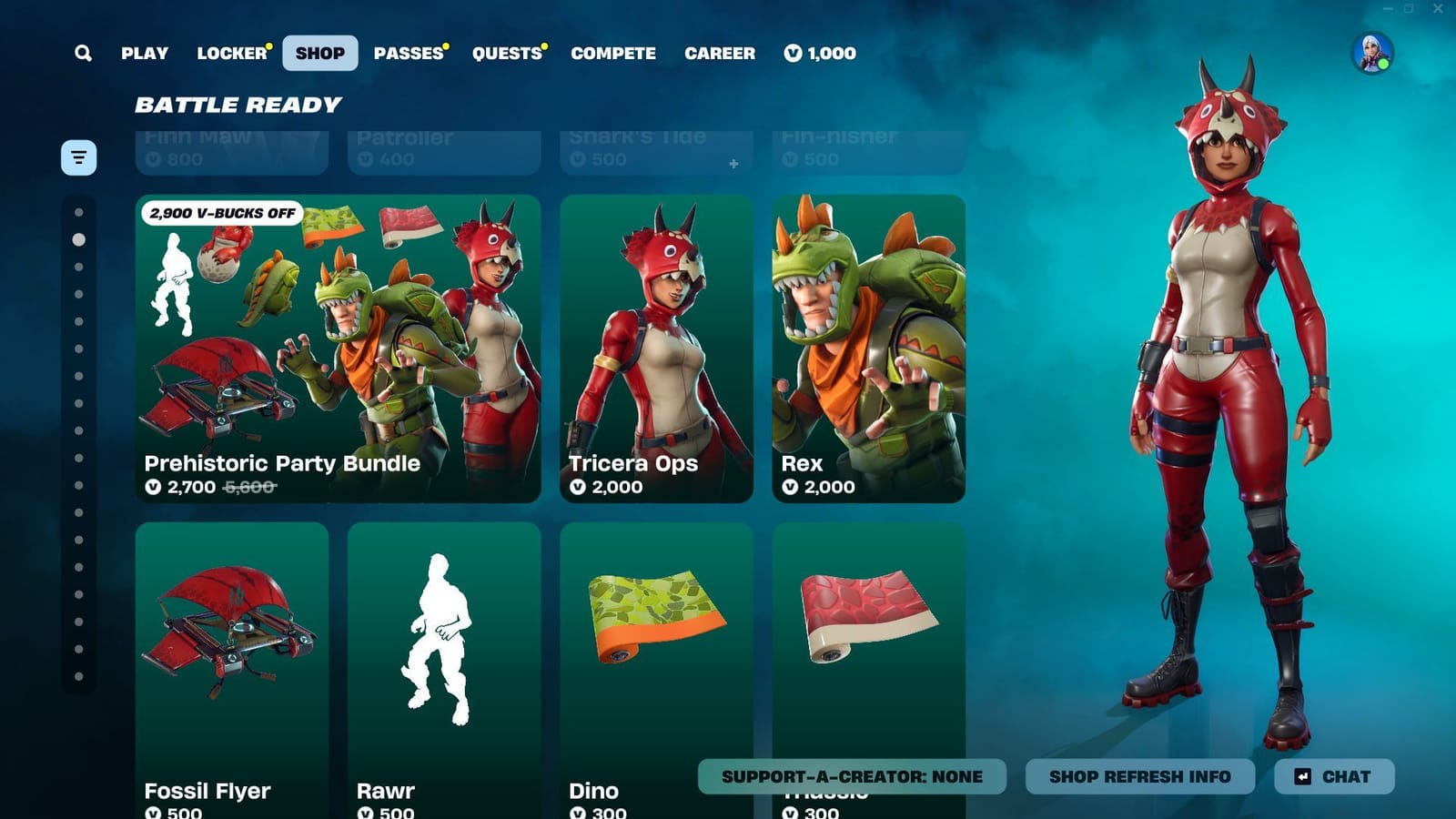How to get Tricera Ops and Rex skins in Fortnite