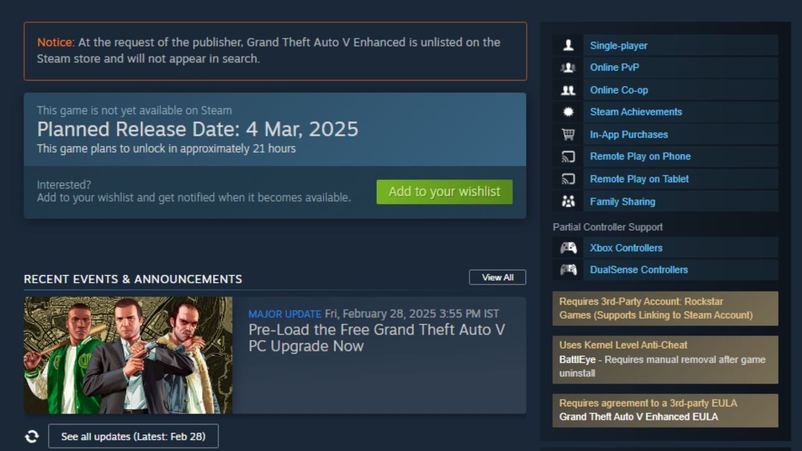 GTA 5 Enhanced PC release date and expected time (all regions)