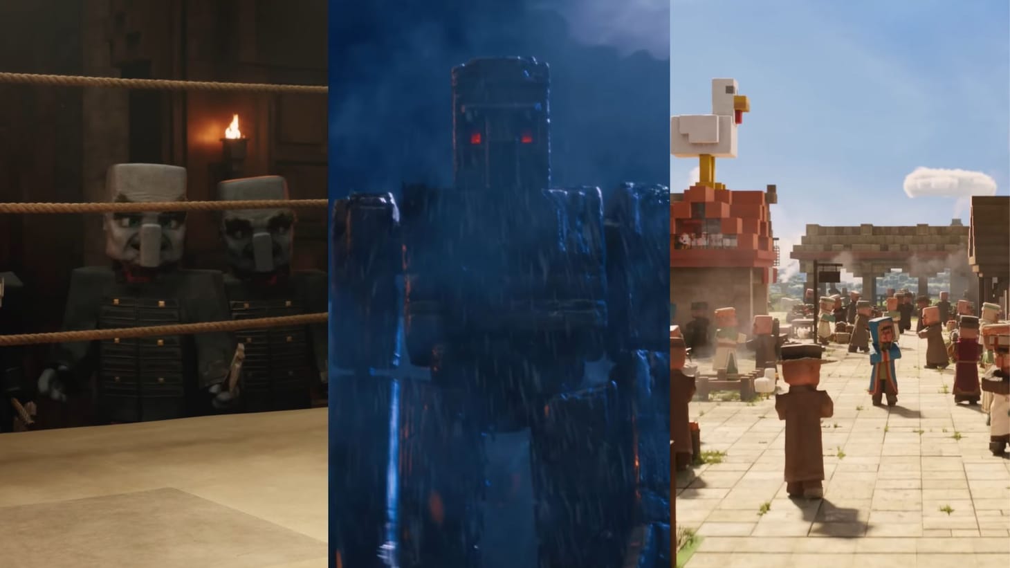 Every mob shown in A Minecraft Movie trailers