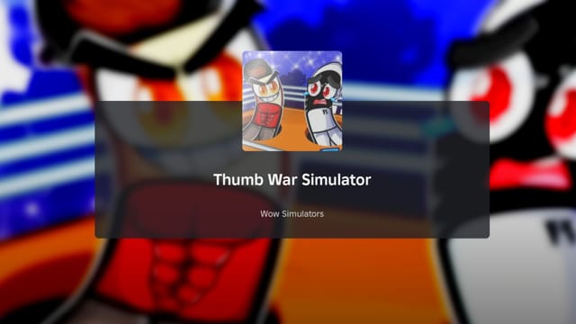 Thumb War Simulator codes