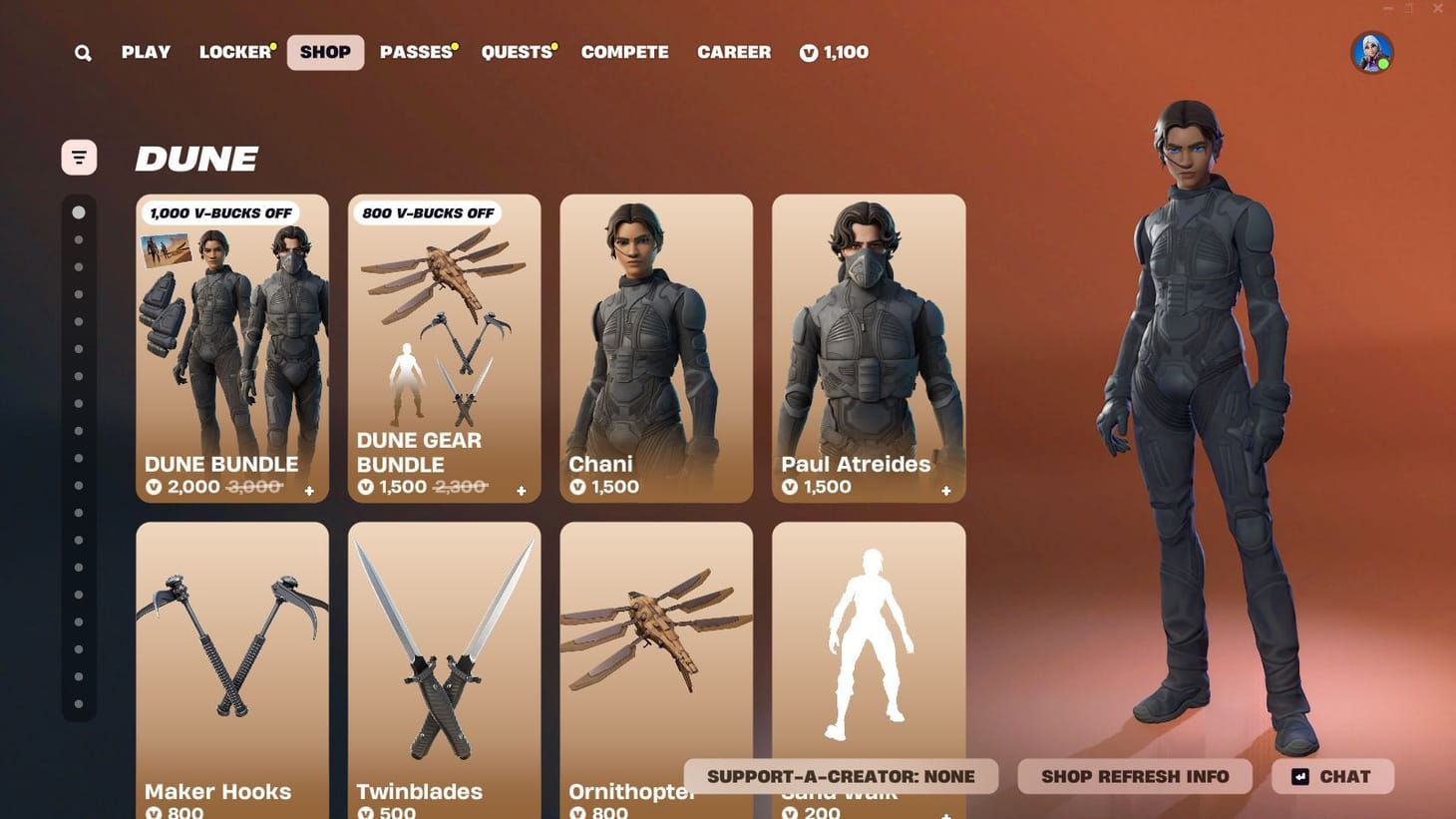 How to get the Paul Atreides and Chani (Dune) skins in Fortnite