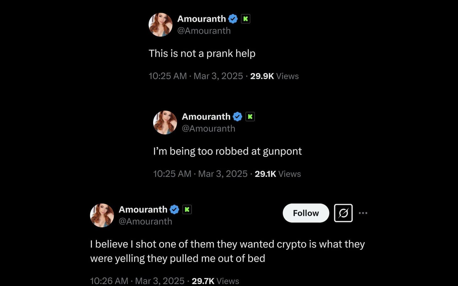 Kick streamer Amouranth reveals shocking details of shooting robber ...
