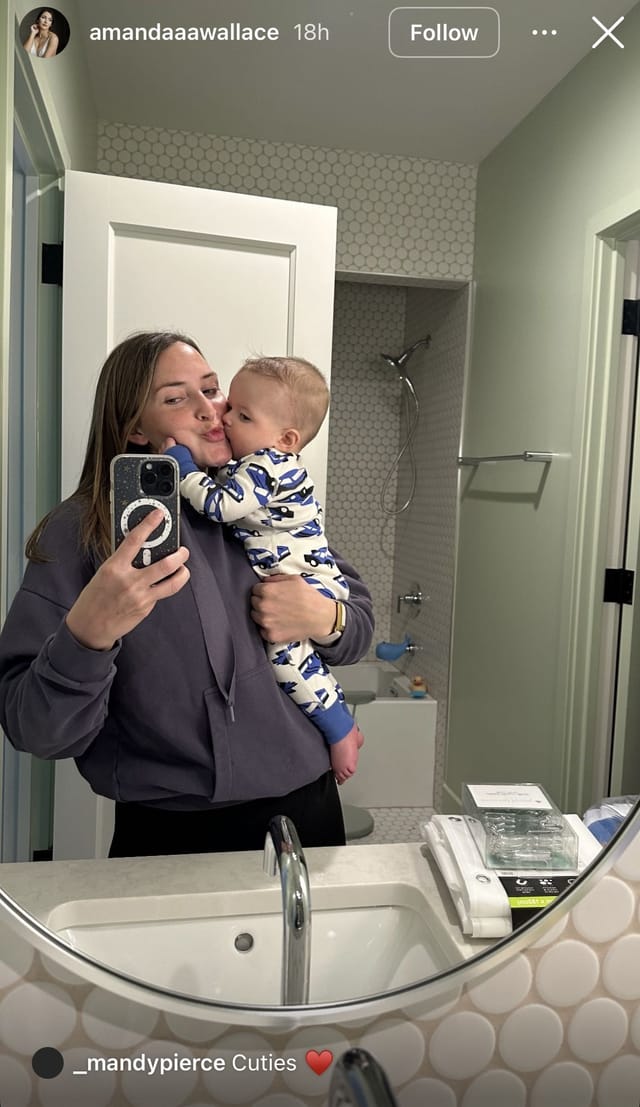 Bubba Wallace's wife Amanda receives an adorable kiss from son Becks in ...