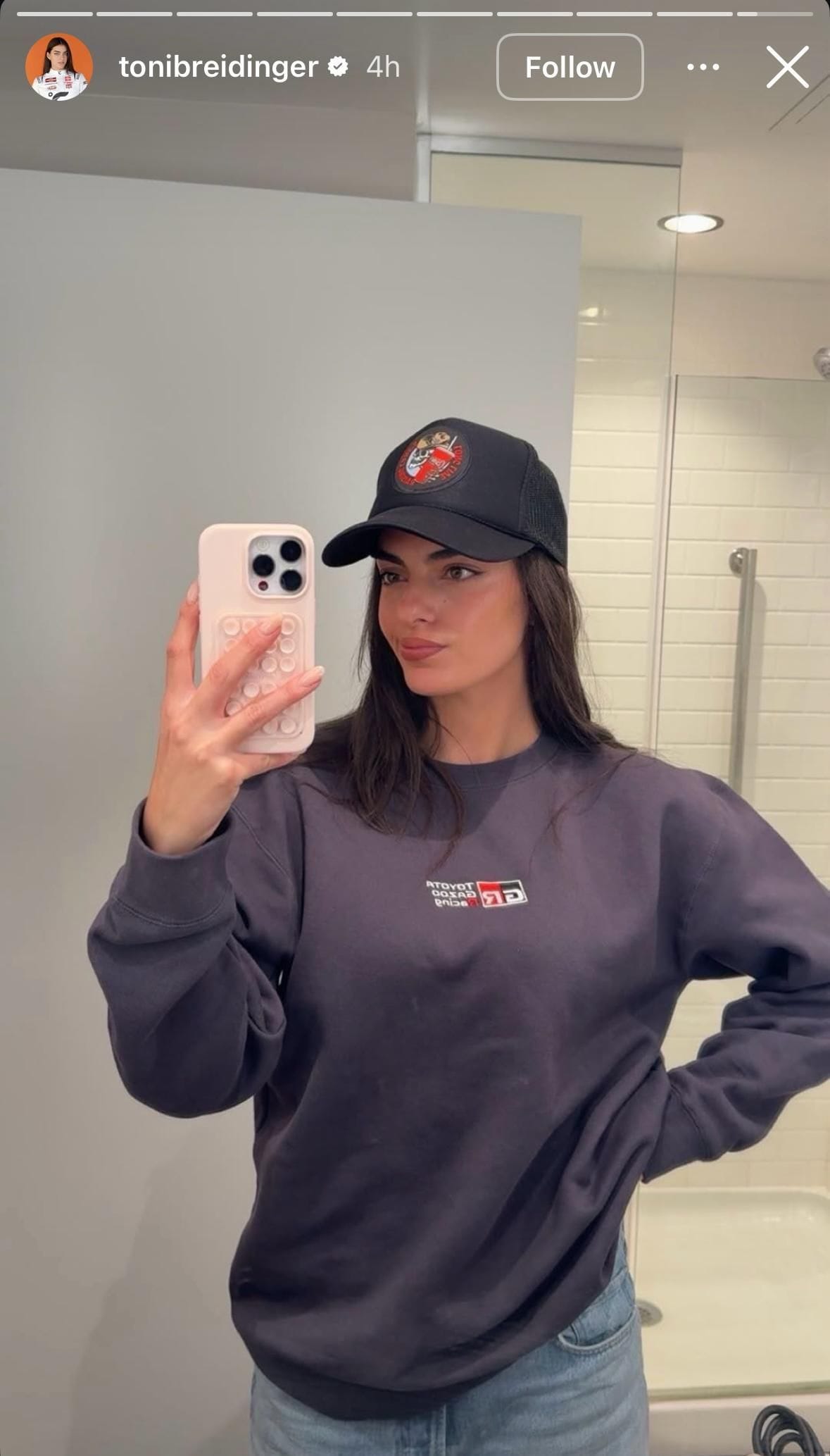 Tricon Garage racer and model Toni Breidinger pulls off a casual yet ...