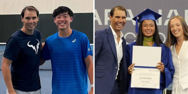 The tennis couple who have set Miami Open 2025 on fire: Meet Rafa Nadal ...