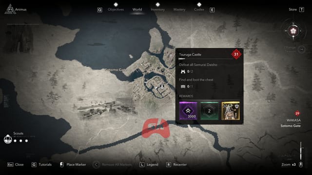 Where to find all Tsuruga Castle Samurai Daishos in Assassin's Creed ...