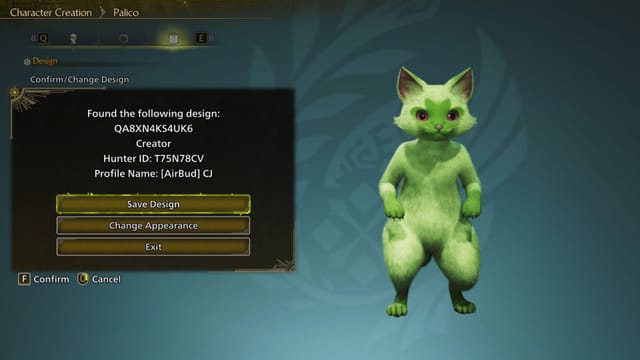 Best Pokemon Palico designs for Monster Hunter Wilds and design codes