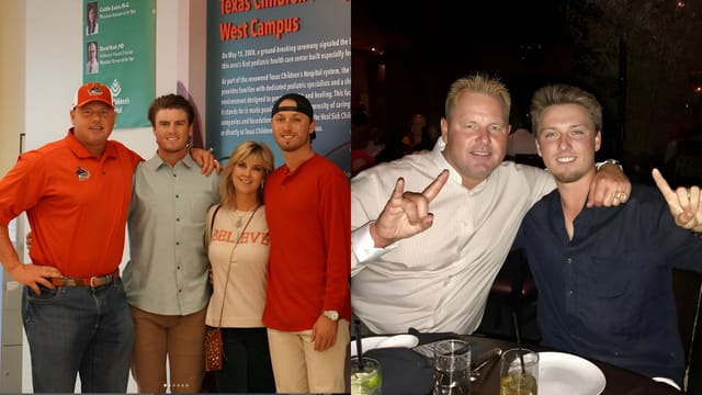 Yankees legend Roger Clemens beams with pride as he & son Kody meet as ...