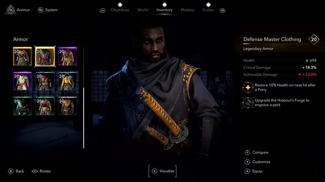 All Legendary Armor Sets for Yasuke in Assassin's Creed Shadows and how ...