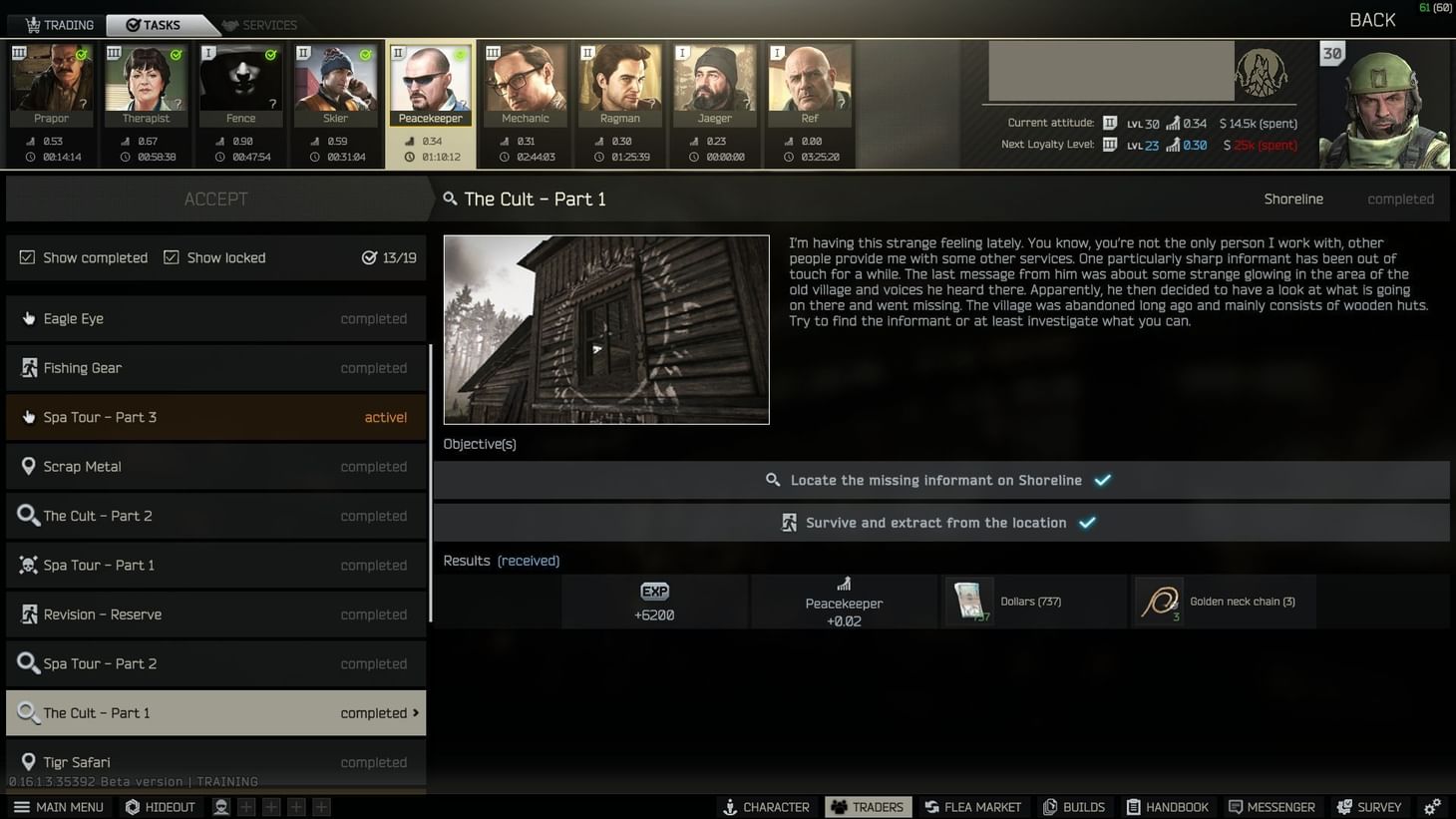 A complete guide: How to finish The Cult Part 1 mission in Escape From ...
