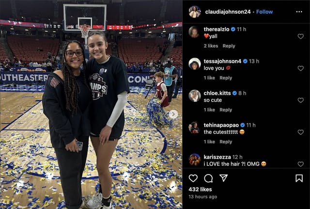 Sophomore Tessa Johnson drops 2-word reaction to sister’s wholesome ...