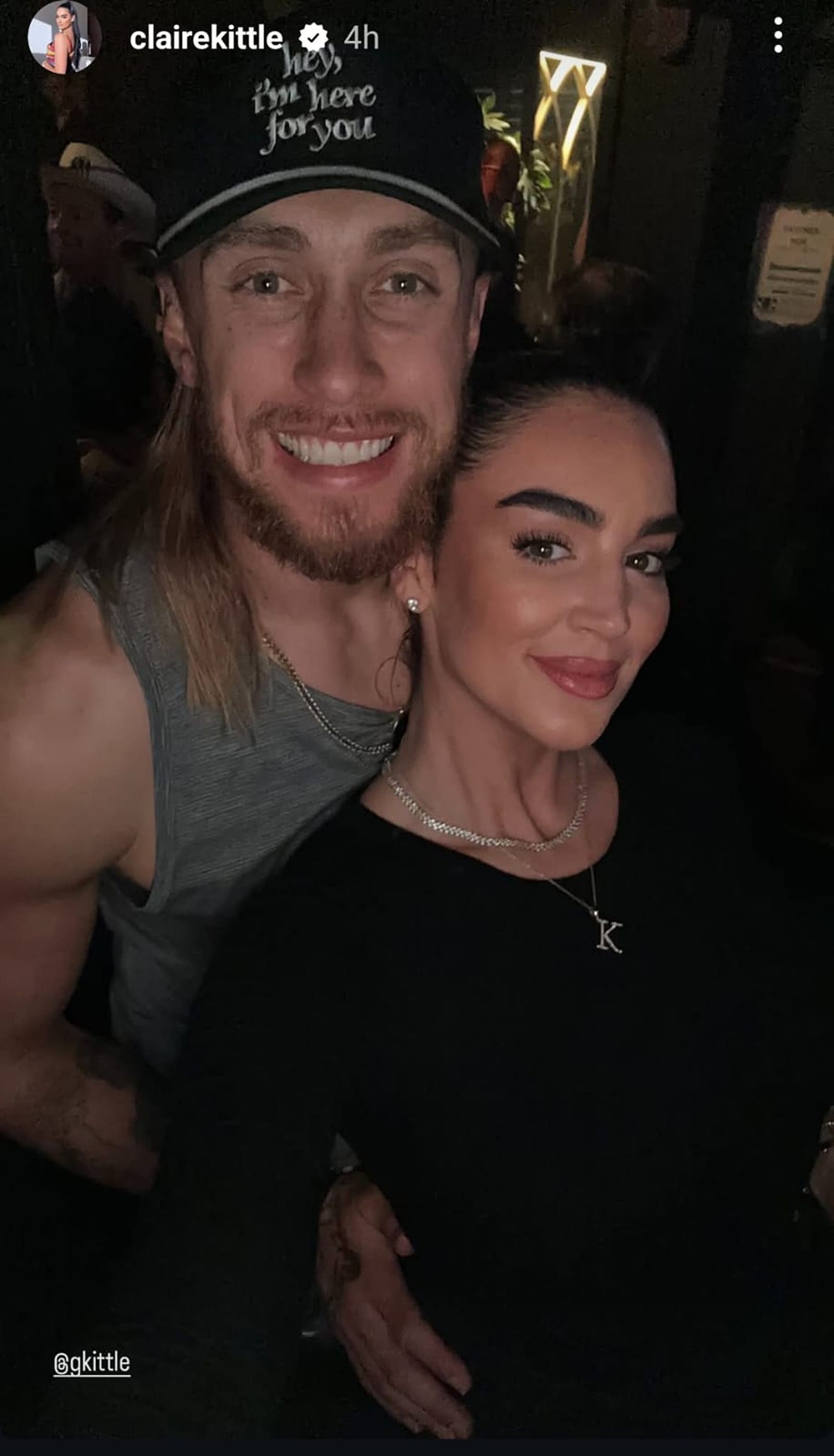 George Kittle turns personal paparazzi as wife Claire poses in leopard ...