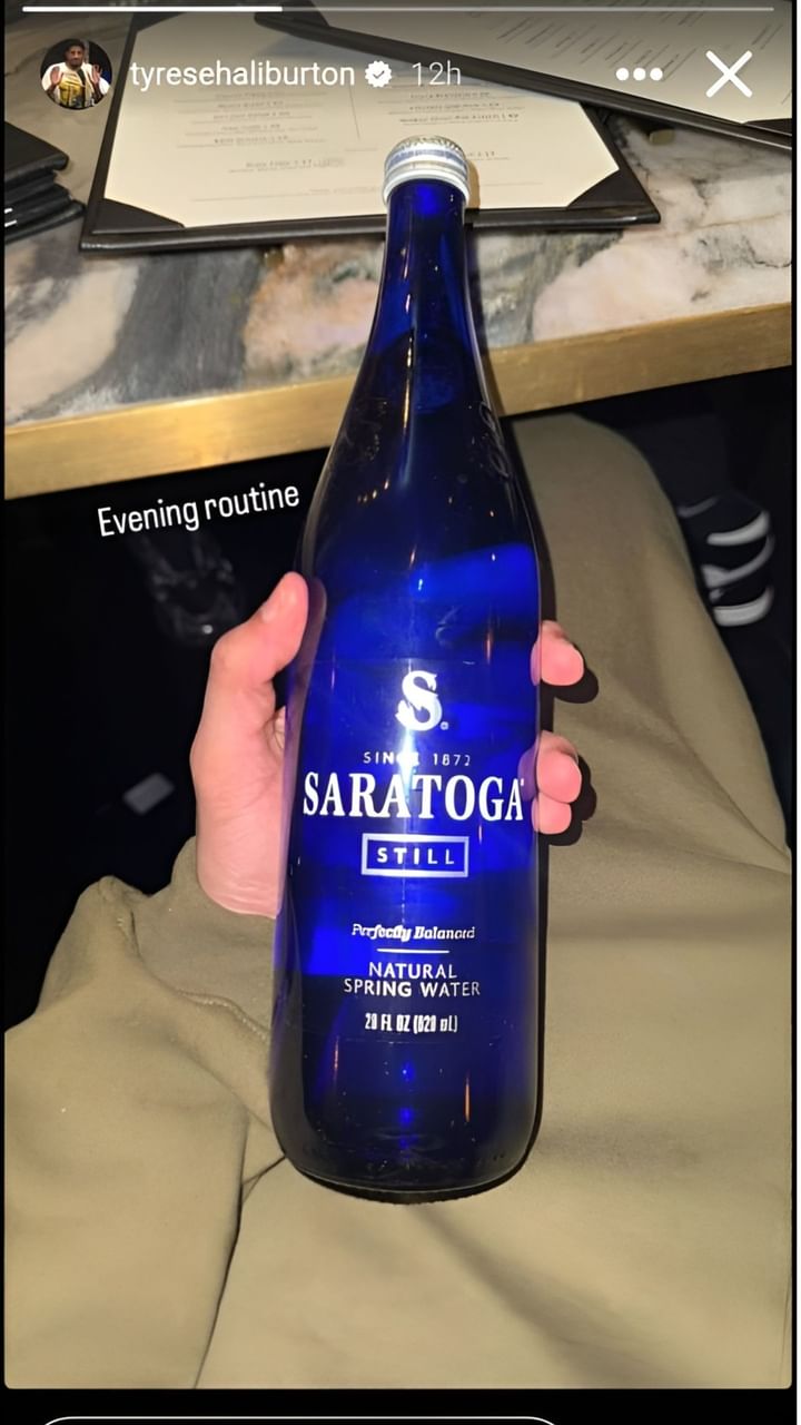 Tyrese Haliburton & $117,089,280 star hop on the viral Saratoga Water flex trend