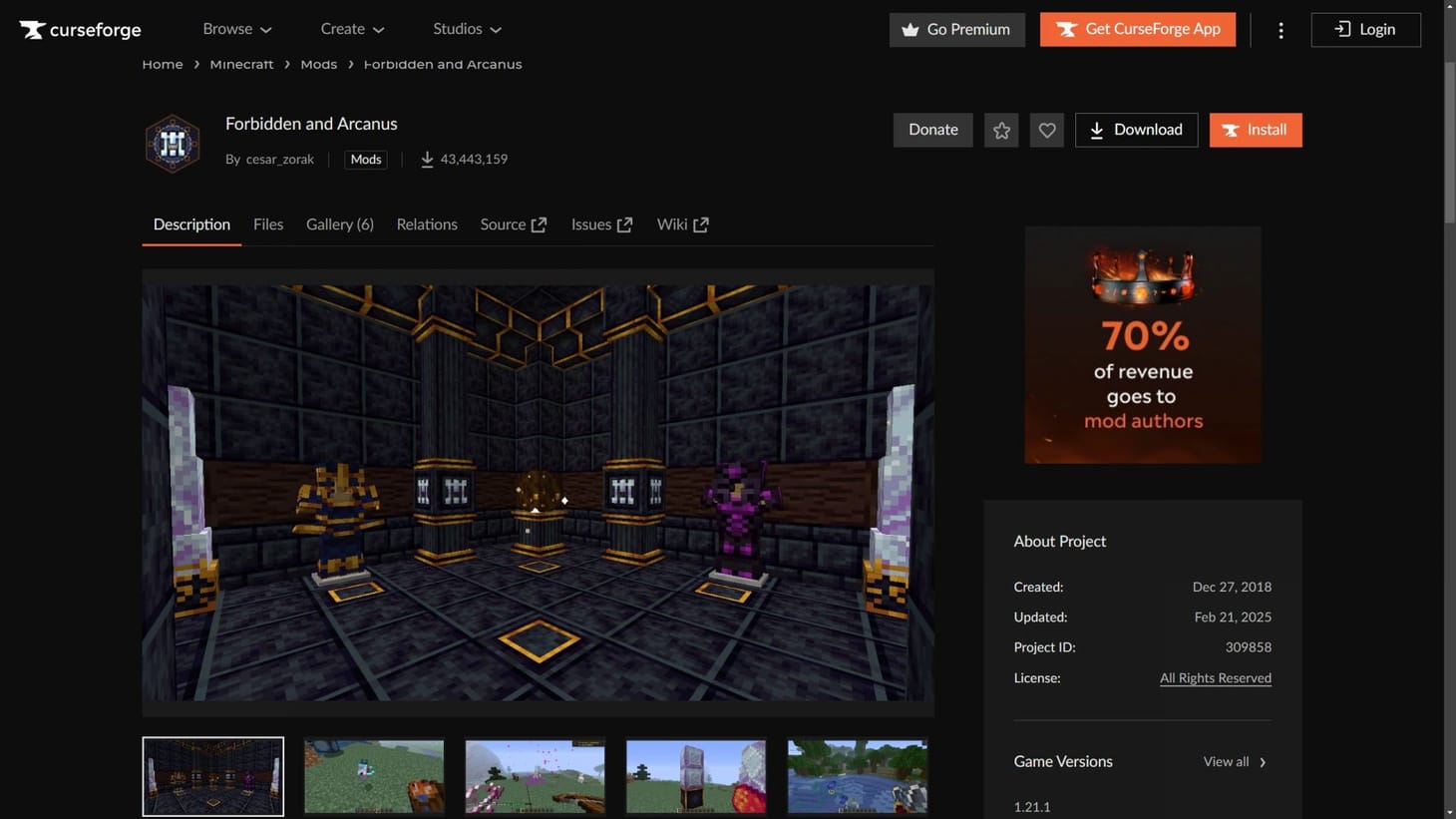 Minecraft Forbidden and Arcanus mod: Features and download guide