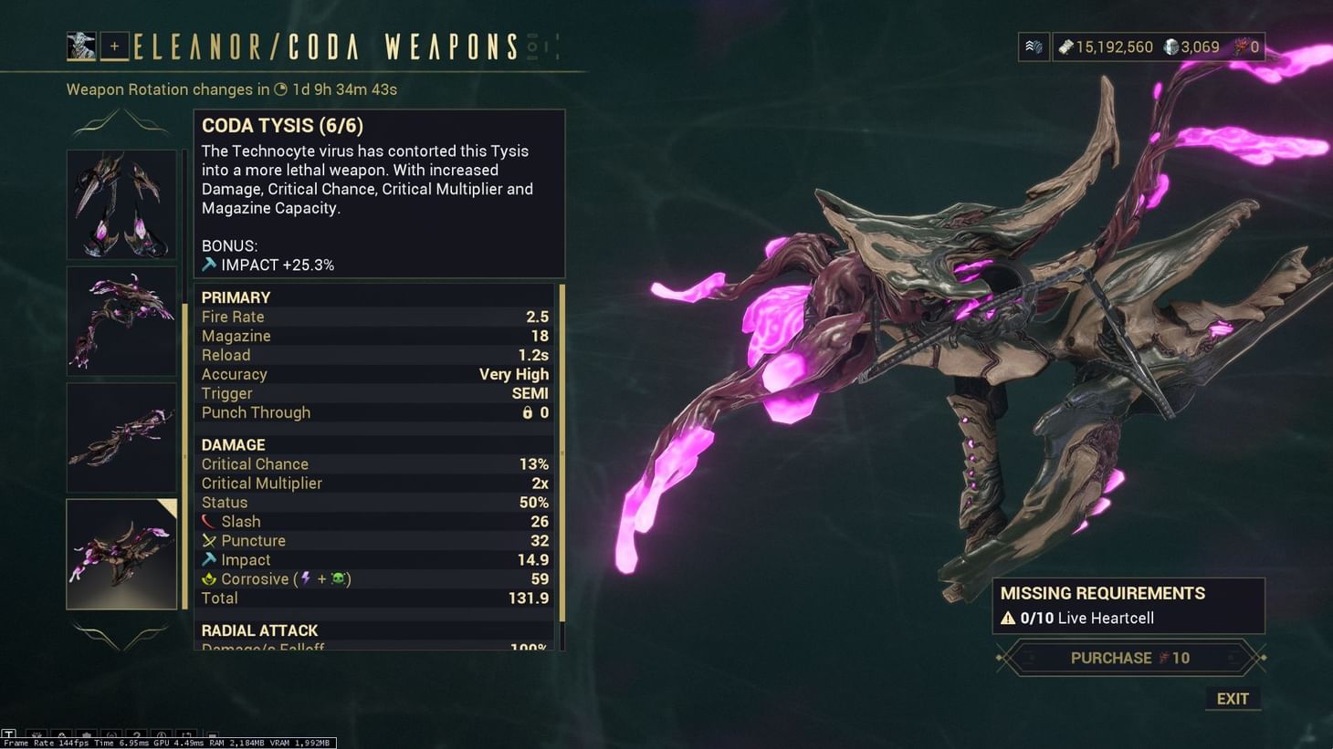 Warframe: Coda Tysis build guide