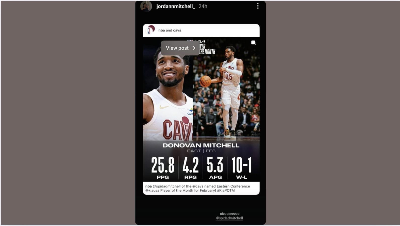 Donovan Mitchell's sister Jordan Mitchell drops 1-word reaction to Cavs star's major NBA honor