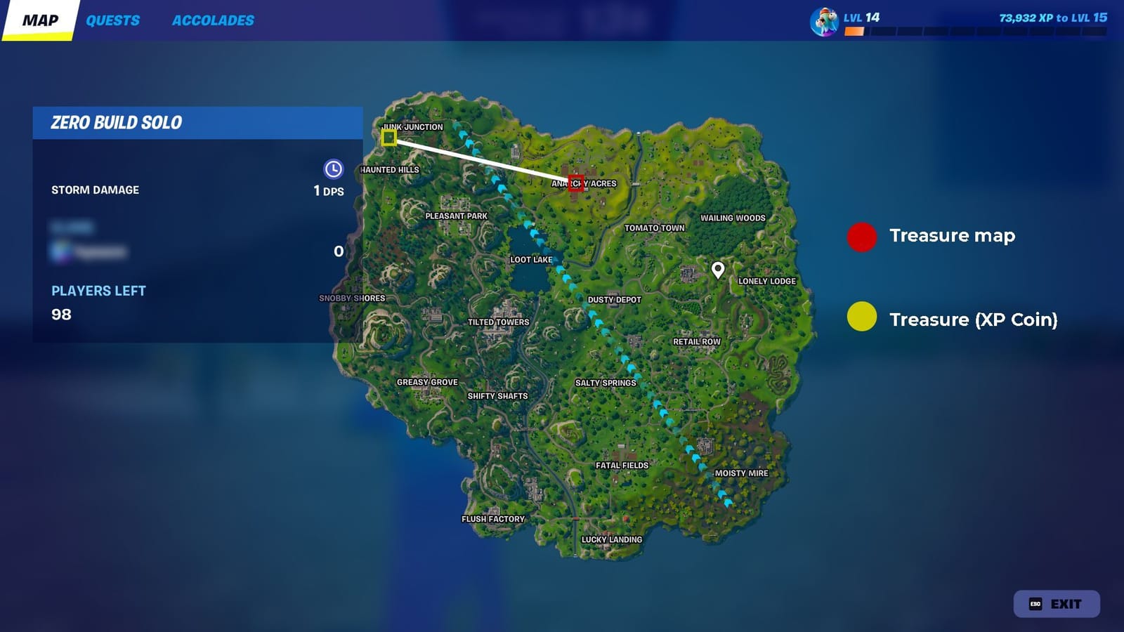 Where to find all secret Treasure Maps in Fortnite OG Chapter 1 Season 3